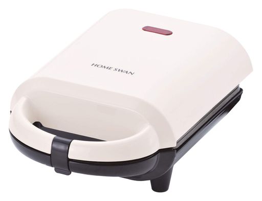 食パンの耳を切らずにそのまま使えるホットサンドメーカー。シングルタイプなのでコンパクトサイズ。プレートは離型性の良いフッ素樹脂塗装。