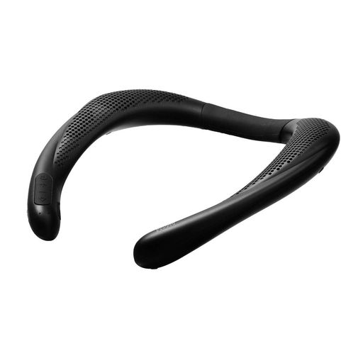 首・肩にのせるタイプの 首掛けスピーカー です。肩に乗せるだけで耳を塞がないから、開放感のあるスタイルで音を楽しめます。音に包まれるような感覚が臨場感のある新しいリスニング体験を実現します。 装着のしやすさ、首元への負担を軽減するため軟らか...