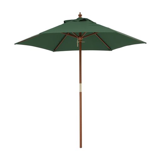 太陽|雨 天然木を使用したガーデンパラソル。支柱は天然木、パラソル生地はポリエステルで、紫外線を約99%カット。撥水加工を施しています。※撥水加工を施しておりますが長時間水に濡れた状態では水が染み込むことがあります。生地に防水性はありません...
