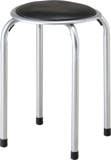 製品サイズ:(約)幅30x奥行30x高さ45cm 製品重量:(約)2kg 素材・材質:本体/スチール(粉体塗装)、シート/PVC、 クッション材/ウレタンフォーム 耐荷重:(約)80kg 生産国:中国