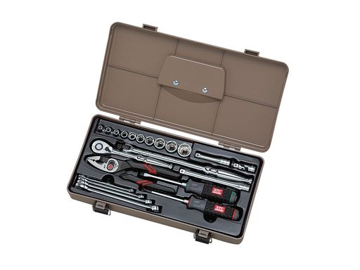 差込角:9.5sq.(3/8) 入組:22点組 90枚ギララチェットBR390採用