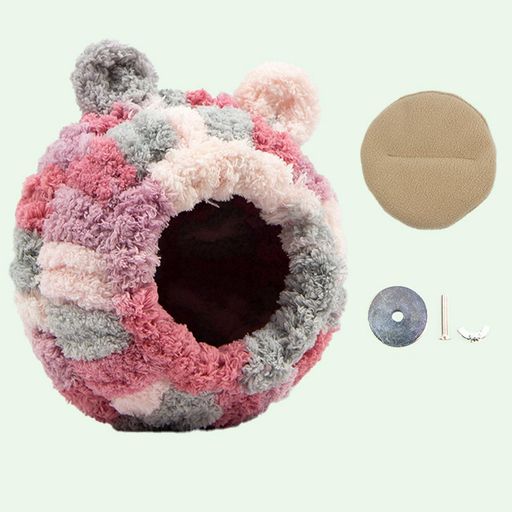 【ふわふわのフランネル編み素材】しっかりしているプラスチック製骨格を内蔵と素材には厚手でもふもふの柔らかな生地のテント。内側がもふもふしていて暖かそうで冬場の寒い時期には鳥たちも暖を取れいい。中は温かく、コザクラインコが喜んで入ってい。人間...