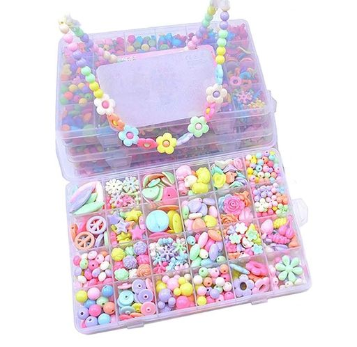 ❤用途:最新な手作りのビーズアクセサリーです。ビーズをカチューシャや専用のテグスに通して、かわいいブレスレットやネックレス、カチューシャが作れるラブリービーズです。 ❤24種類:専用収納ケースにアレンジ次第で24種類ビーズがあり、発色も豊富...