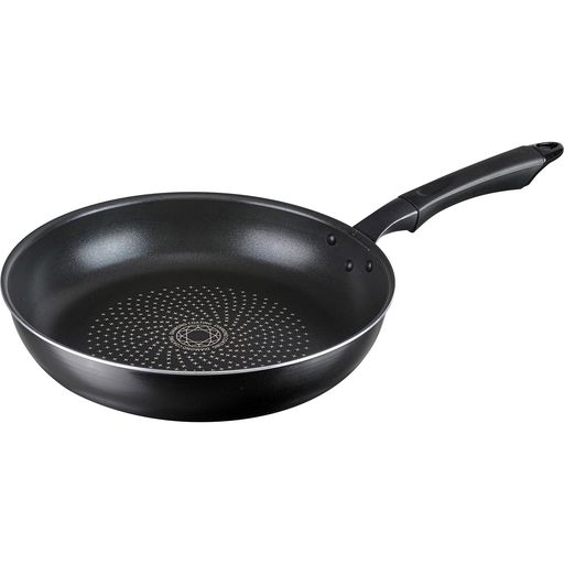 ソテー、フライパン。 商品サイズ:約 幅50x奥行29x高さ10cm、重量:約700g 鍋の高さ:約6cm 本体:アルミニウム合金、内面:ふっ素樹脂加工、外面:焼付塗装、はり底:ステンレス鋼 生産国:中国