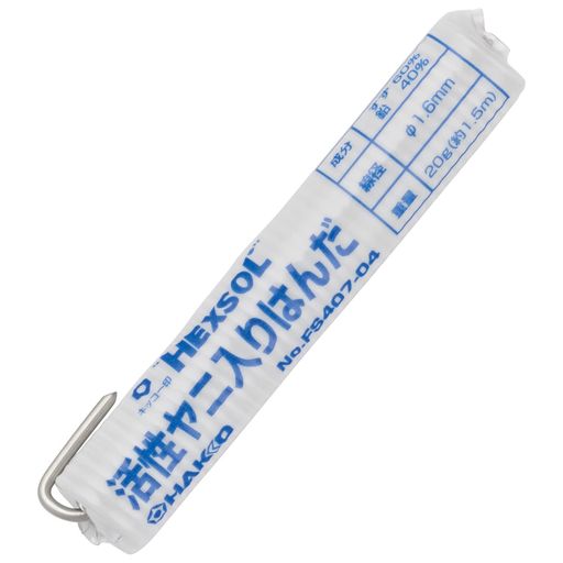 成分:すず60%/鉛40% 線径:Φ1.6mm 内容量:20g 端子・大型部品用