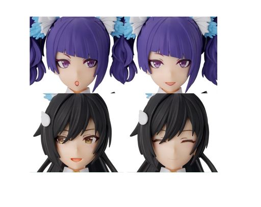 THE IDOLM@STER&amp; (C)Bandai Namco Entertainment Inc. (C)BANDAI SPIRITS 2021 色分け済みプラモデル 「田中摩美々」「白瀬咲耶」のヘアスタイルパーツとフェイスパーツ...