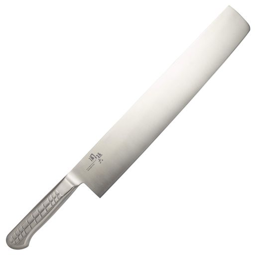 サイズ:498x65x20mm 重量:400g 素材・材質:刃=ハイカーボンステンレス刃物鋼、ハンドル=18-8ステンレススチール 生産国:日本 ブランド:KAI