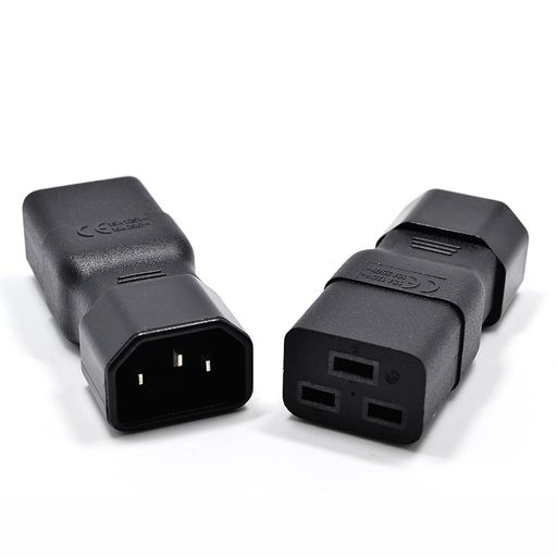 サーバーラック・データセンター対応 — IEC 320 C14 PDU/UPS出力をC19高消費電力インレット(最大16A/250V)に変換。標準PDUコンセントから1U/2Uサーバー、マネージドスイッチ、高電力ラック機器への給電に最適。配...