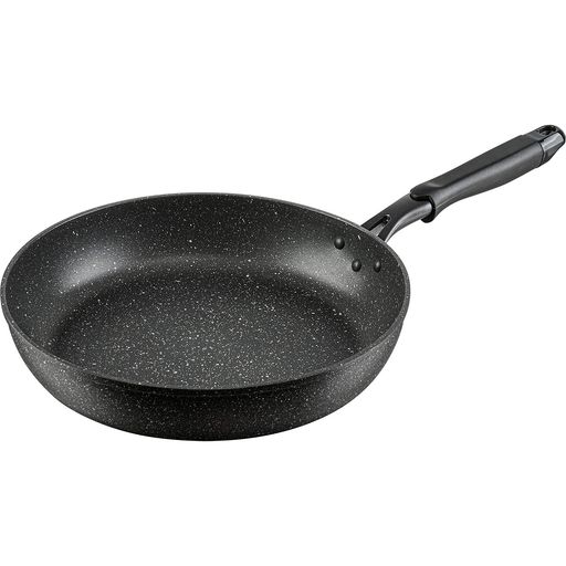 フライング、ソテー、グリドル 商品サイズ:約 幅49x奥行29x高さ10.5cm、重量:約650g 鍋の高さ:約5.7cm 本体:アルミニウム合金、内面:ふっ素樹脂加工、外面:焼付塗装 生産国:中国