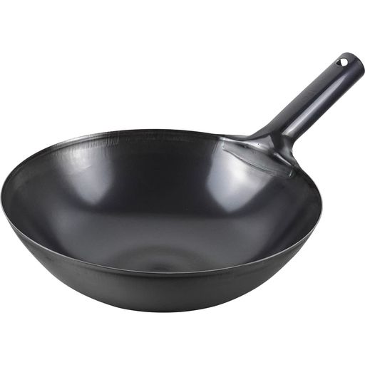 野菜の炒め物、肉や魚のパンフライ、ステーキの焼き付け サイズ:452x302x160mm 本体重量:1060g 本体:鉄(黒皮鋼板・クリアー塗装) 原産国:日本