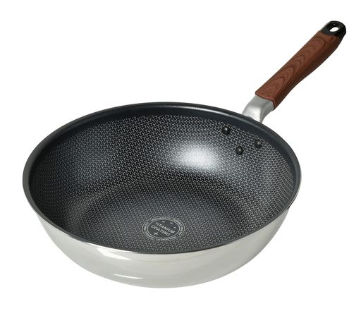 炒める、焼く、グリドルするなどの調理に適しています ふっ素樹脂塗膜加工3層+チタンコーティングで優れた耐久性【耐摩耗性試験150万回クリア】