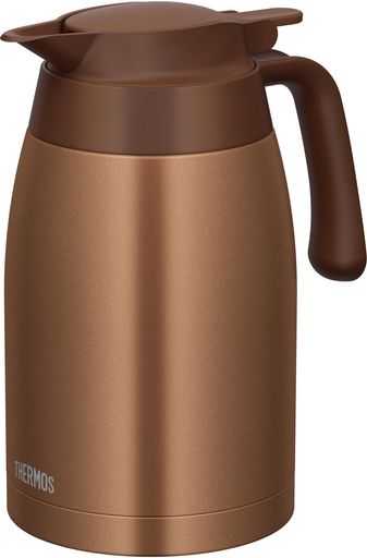 サーモスの定番ステンレスポット 本体サイズ(約):幅19x奥行き12.5x高さ22.5cm、本体重量(約):600g、容量:1.5L 素材・材質:内びん:ステンレス鋼 / 胴部:ステンレス鋼(アクリル樹脂塗装) / 肩部:ポリプロピレン /...