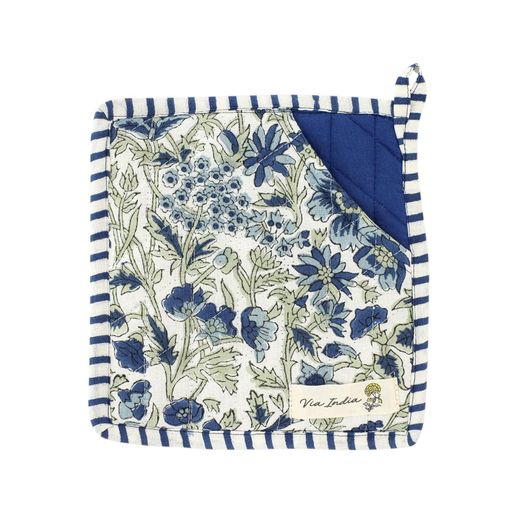 BLUE 20x20cm 綿100% インド