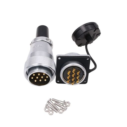 ねじカップリング、シェル素材:クロムメッキを施した亜鉛合金。 コンタクト材質:真鍮、金メッキ、インサート素材:PPS、最大温度260°C。温度範囲:-40°C~+85°C。 終端はんだ:Φ1、Φ15、Φ2.5、Φ3.5、Φ5.5mm;ネジ:...