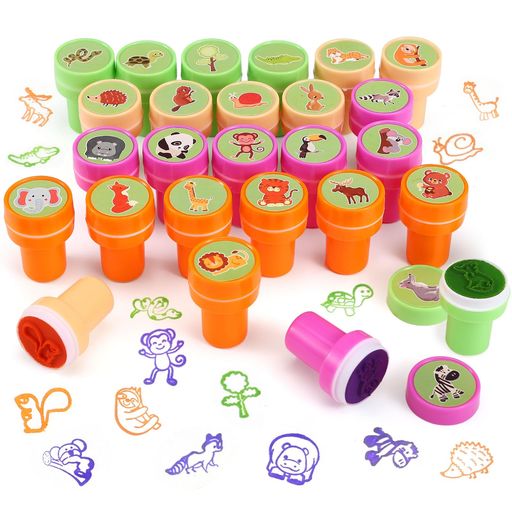 たっぷり26種類のかわいい動物パターンのスタンプが入ったセットです。 インクをつけずにふたを開けて押すだけで可愛い柄がもらえます。 メッセージカード、日記、イベントなどに楽にご利用いただけます。 スタンプは気温によりインクの出方は異なる場合...