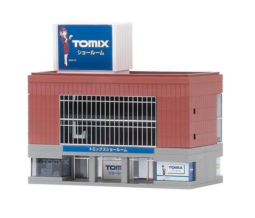 コンビニや他のビルと組み換えが出来る!TOMIXの中型ビル! 屋根に大型の広告塔がある3階建てのビル。室内の床や階段を再現。 別売の[4235][4236]コンビニエンスストアと組合せ可能。別売のビル製品の中間階と組合せて高さの変更が可能。