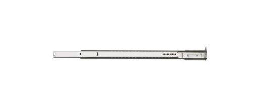 レール長:425.4mm、移動距離:304.8mm 耐荷重(N/1本):68.6N、耐荷重(kgf/1本):7kgf 質量(1本):0.48kg 入数:1本(片側)のみ 材質:ステンレス鋼(SUS304)、スベリ鋲:プラスチック