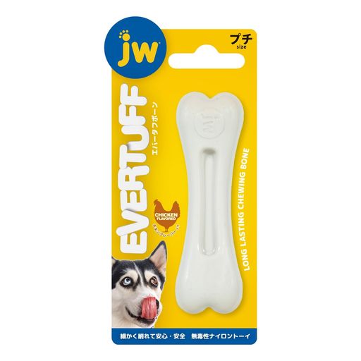 屋内用 商品名:エバータフボーン プチ チキン ブランド名:JW Pet 生産国:中国 サイズ:高さ13.6cm x 幅6.3cm x 奥行1.6cm 重量/容積:28g