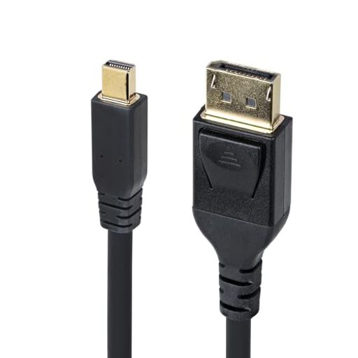 mDP - DisplayPort 1.4ケーブル:32.4Gbps帯域幅のDP 1.4ケーブル(3m)。ディスプレイストリーム圧縮(DSC)対応8K/60Hz (7680x4320)、4K/120Hz (3840x2160)、HDRメタデ...