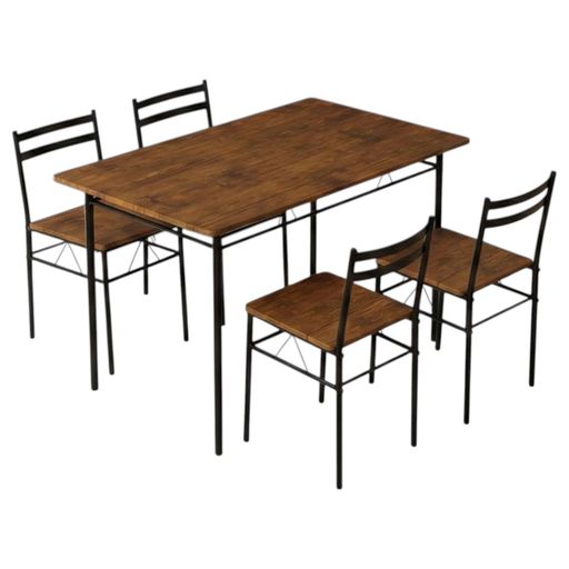 商品サイズ:テーブル:W1200xD700xH700 mm チェア:W360xD460xH700(SH420) mm 天板・座板:MDF(15mm厚)PVC貼り テーブルフレーム:スチール(φ24.8mm) 粉体塗装 チェアフレーム:スチー...