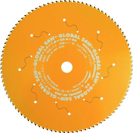 用途:アングル鋼/パイプ/ハンガーレール/スパンドレル/スパイラルダクト等 外径:305mm 刃厚:2.0mm 本体厚:1.6/1.8mm 穴径:25.4mm 歯数:96 最高使用回転速度:1700min-1 切断厚目安:6.0mm 刃形記...