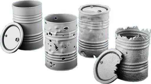 組み立て塗装が必要な3Dプリンター製キット。別途、接着剤や工具、塗料等が必要。 1/72スケール未塗装3Dプリンター製組み立てキット 繊細で彫の深い造形
