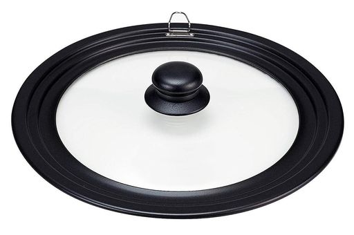 製品サイズ:(約)外径300x高さ57mm 製品重量:(約)620g 材質:表面加工/ふっ素樹脂加工、本体/アルミニウム合金、ガラス窓/強化ガラス、つまみ/フェノール樹脂 原産国:中国
