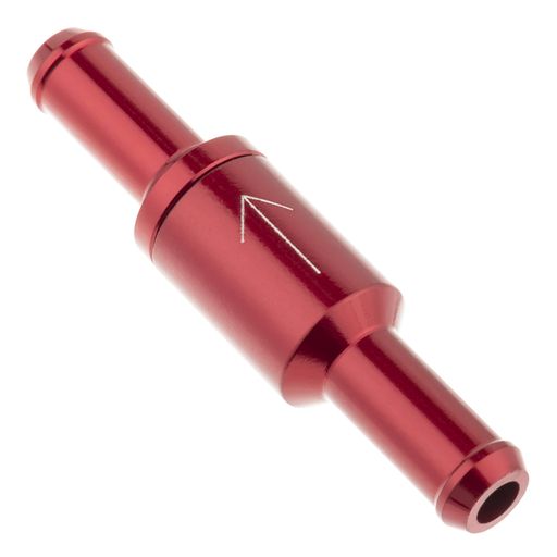 材質・素材:アルミ 全長:43.5mm カラー:レッド ガソリンタンクブリーザーに使用し、転倒時のガソリンの流出を最小限に防ぐ。 重量: ‎9.07 g