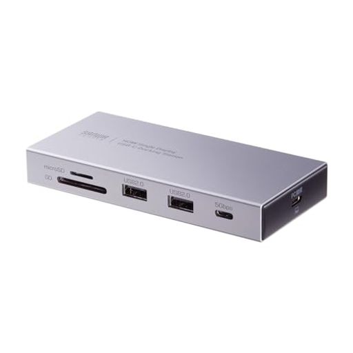 【ケーブル1本でデスク環境を一括接続】USB Type-Cケーブル1本で、外部モニター、USB機器、有線LAN、SD/microSDカード、ヘッドセットをまとめて接続できる10in1ドッキングステーションです。 【4K/60Hz HDMI出...