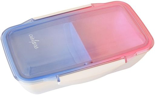 本体サイズ (約) :幅12x奥行18.5x高さ6.7cm、本体重量 (約) :157g 素材・材質:フタ/AS (アクリロニトリル・スチレン) 樹脂、レバー・本体・仕切り/PP (ポリプロピレン)、パッキン/シリコーンゴム 生産国:日本 ...