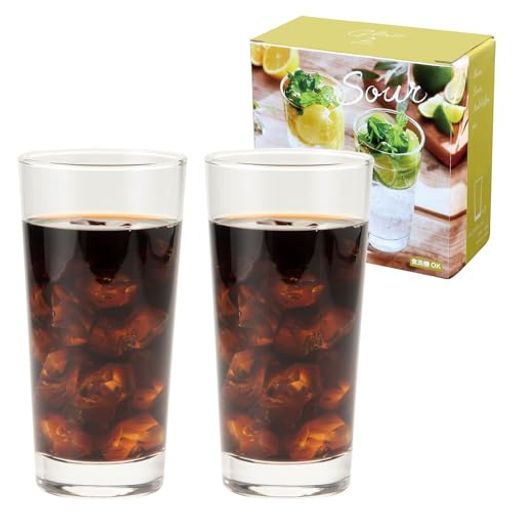 冷たい飲み物 本体サイズ:約φ7.7x15.2cm(1個あたり:約φ最大径約7.7cm) 素材・材質:ソーダライムガラス 原産国:日本 電子レンジ対応:不可、食洗器対応:可 容量:約435ml