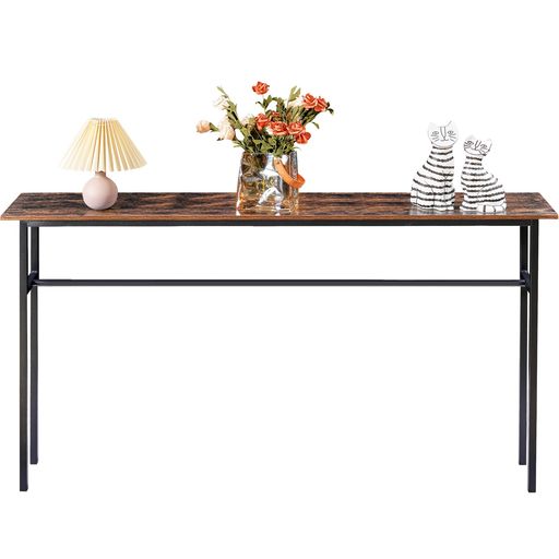 【商品仕様】商品サイズ:幅120X奥行20X高さ65cm;梱包サイズ:幅128X奥行30X高さ9cm;重量:4.9kg。 【頑丈な素材・木目調天板】VECELOのコンソールテーブルは丈夫なスチールフレームと厚みのある木目調天板を組み合わせま...