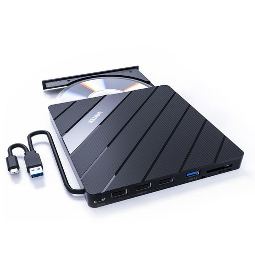 【Unitek6-in-1外付けDVDドライブ】USB3.0DVDドライブには、優れた書き込み技術が搭載されており、ソフトウェアのインストール、映画や音楽の再生、データやCDのバックアップ、教育用ビデオの鑑賞、DVD/CD映画の鑑賞、貴重な...