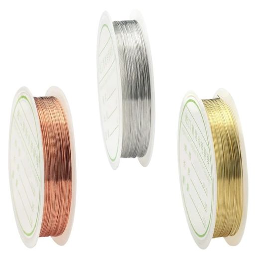 【商品詳細】素材:銅;サイズ:計45m(線径:0.3mm;長さ:約15m/巻);パッケージ内容:3巻き銅線;カラー:ゴールド*1/シルバー*1/銅色*1; 【上質材料】ジュエリーラインは高品質の銅で作られ、防錆性・耐久性に優れて、精美で頑丈...