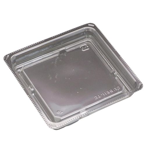 バイオPETを一部混合したハイブリッド容器シリーズ「バイオカップ」 ボリューム感ある商品の陳列ができます。 【サイズ】 約10.5x10.5x1.1cm 重量 約3.9g 【材質】バイオPET【耐熱温度】60°C レンジ不可 【生産国】日本製