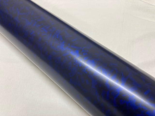 2Dフォージドカーボン柄ラッピングシート マットブルー 152cm×30cm カーラッピング鍛造クラッシュマーブルカーボン柄カーボンシート織り合わせて作る従来のカーボンと違い特殊な製法で作るフォージドカーボン柄を再現したシートです。【サイズ...