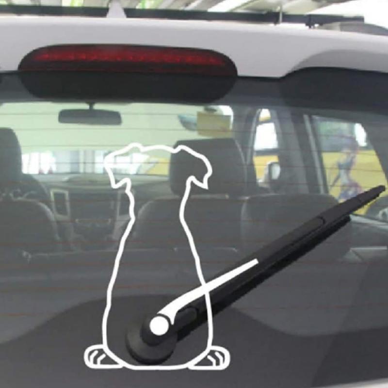 GETON 猫 犬 尻尾フリフリ ステッカー シール デカール 書付 車 リア ガラス ワイパー カー アクセサリー 装飾 猫ちゃん ワンちゃん キャット ドッグ エンブレム【商品内容】：ステッカー×1、初期不良書×1（説明書は付属しており...