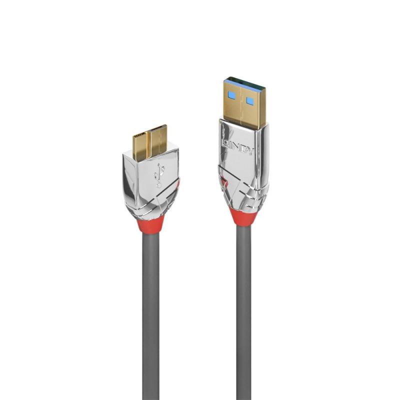 LINDY 2m CROMO LINE USB3.0 Type-A to Micro-Bケーブル(型番:36658)最大5Gbpsの転送速度、USB 2.0 / 1.1規格の下位互換性がありますコネクタと接触端子は 24k 純金メッキ、高耐...