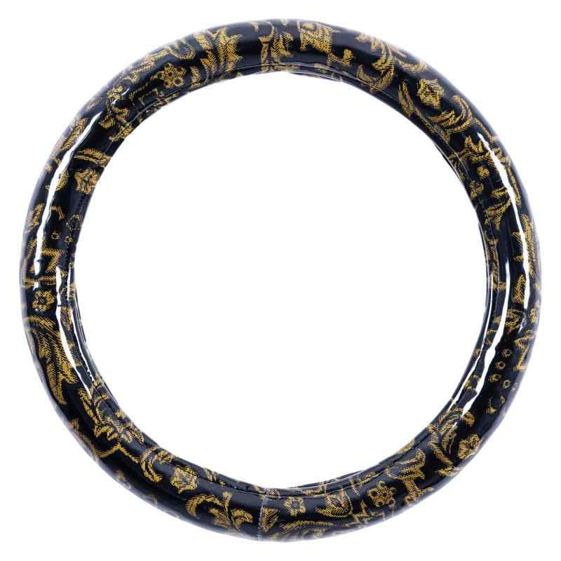 雅（MIYABI） トラック用品 トラックパーツ トラックインテリア 金華山 極太ハンドルカバー ベルサイユ ブラック 2L（46～46．5cm） HC－VR2LBK外径：2L(46～46.5cm)・必ず、現車のハンドルサイズをご確認くださ...