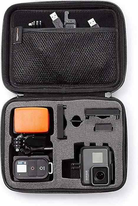 For GoPro HERO13 用 ケース 収納カバー【BAOLINTX】落下防止 カラビナ付き 持ち運び便利 耐衝撃 防塵 防振 防水 指紋防止 全面保護 GoPro HERO13 Black ケース 収納 バッグ (ブラック)【対応機...