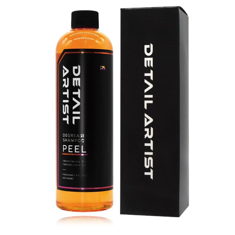 【DETAIL ARTIST】PEEL『脱脂効果に特化した特殊界面活性剤を配合 』脱脂シャンプーカーシャンプー 脱脂 下地処理 大容量 500ml 洗車 オレンジの香り ディテールアーティスト ピール300倍〜500倍希釈で使用することで、...