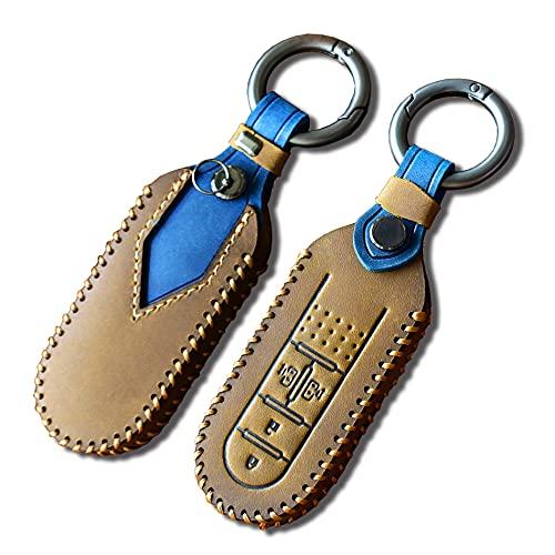 SANRILY ダイハツ スマート キーケース レザー キーカバー キーホルダー 新型タント 新型ウェイク 新型トール ムーヴ ムーヴカスタム ムーヴキャンバス等に適用