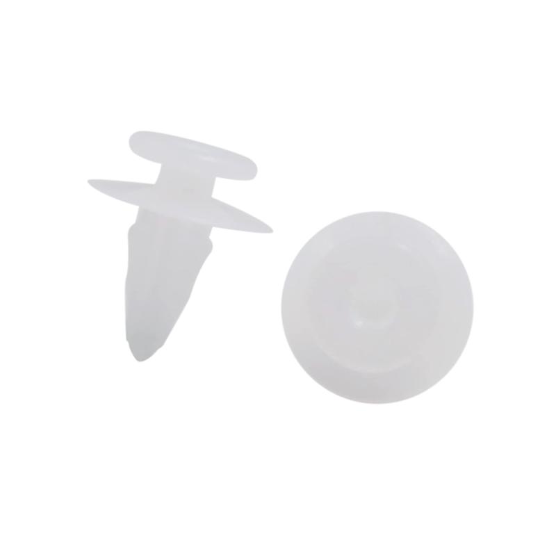 ACROPIX ドアトリム パネルバンパーフェンダーファスナー スプラッシュガード プッシュリベット リテーナークリップ 7 mm ホワイト 50個ユニバーサルプラスチックバンパークリップ50個。バンパークリップに直接フィット。サイズ：19...