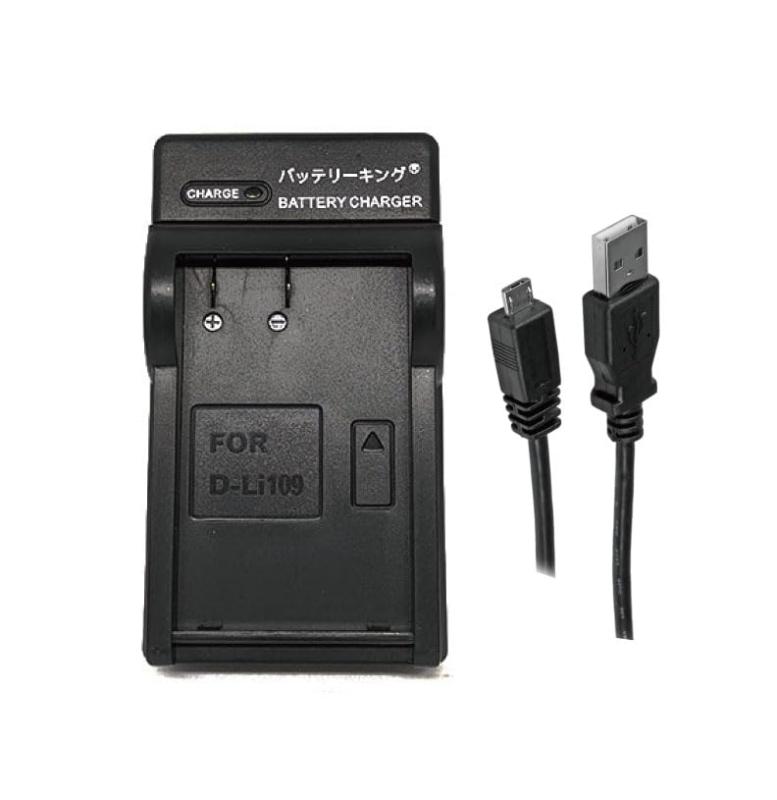 バッテリーキング ペンタックス対応 D-LI109 BC109J K-S2 K-S1 K-r K-30 K-50 K-70 急速充電器 USBケーブル付き DLI109 互換品バッテリーキング ペンタックス対応 D-LI109 BC109J...