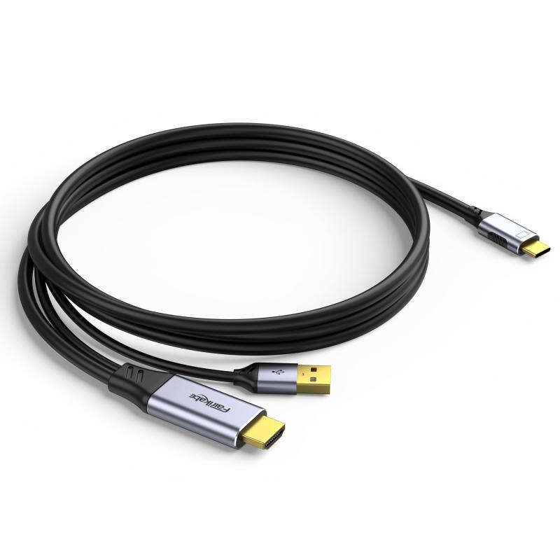 HDMI to USB-C ケーブル 1m 4K60Hz HDMI出力からUSB-Cモニター接続 ノートPC/パソコン/Steam Deck/PS4/PS5/Xbox 対応 Xreal Air/Nreal/ARグラス/モバイルモニター/携帯...