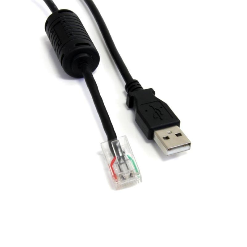 StarTech.com APC UPS専用USBケーブル 1.8m USB A (オス) - RJ-45 (オス) AP9827代替ケーブル USBUPS06電波障害を排除するフェライトコア使うのも取り付けるのも簡単APC UPSデバイス...