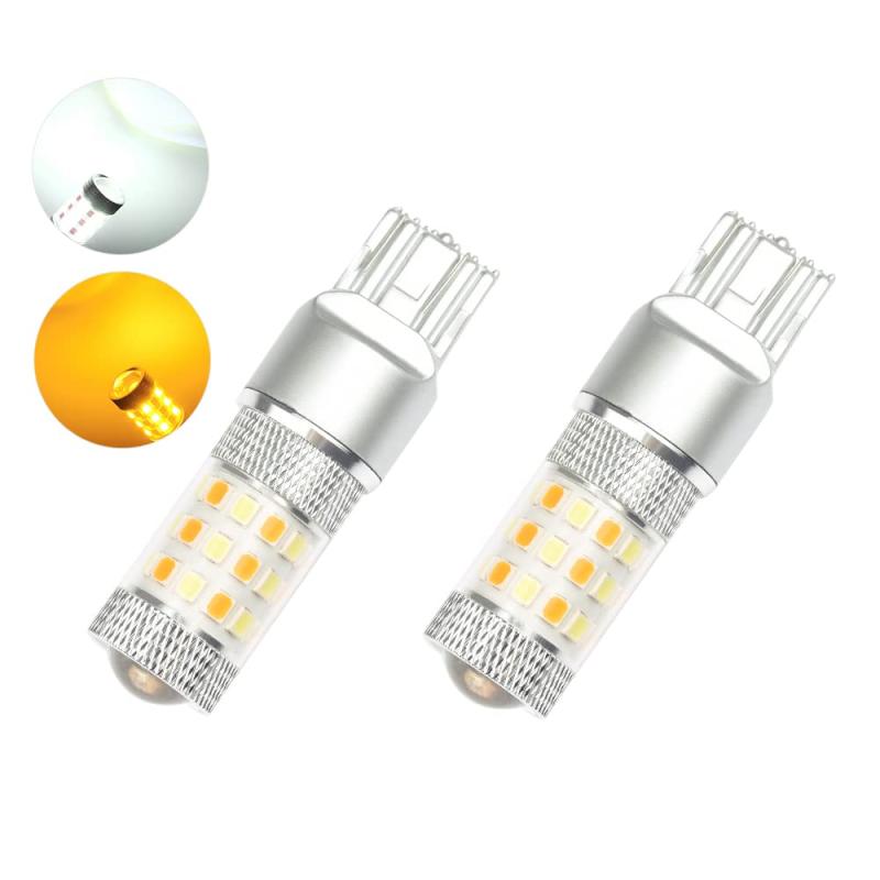 1797 T20 ダブル LED 7443 W21/5W アンバー ホワイト 2色 LEDバルブ ウインカー ポジション スモールランプ オレンジ 白 ツインカラー 変換 ウェッジ ダブル球 LEDライト ランプ バルブ コーナーラン【ソケ...