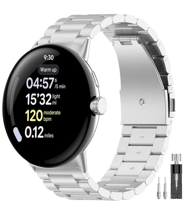 [ULIGADUO] 交換用ベルト For Google Pixel Watch 4 41mm/45mmスマートウォッチ対応 チタン合金ストラップ フラットバックル 軽量化 ビジネス風【対応機種】For Google Pixel Watch...
