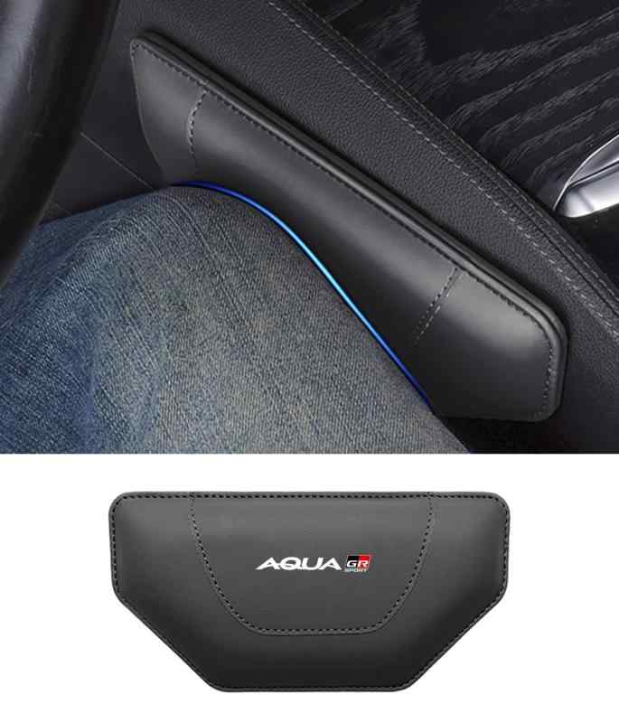車用 膝パッド ニーパッド 足 肘 クッション 車のセンターコンソールに貼り付ける 抗疲労 休憩 レザー製+メモリーコットンコア 車載便利グッズ 内装パーツ カー用品 1個 (ブラック)🚗【コーナリングや渋滞時に快適】ドライ...