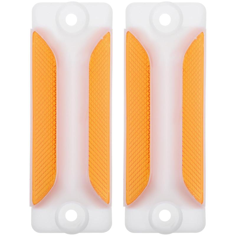 Mobestech 反射デリニエーター 2個セット 4.53インチ×1.65インチ 警告標識 道路用反射マーカー 交通誘導フェンス用 高視認性長方形マーカー高い視認性の提供: JIS規格に準拠した反射素材を使用し、ヘッドライト照射時に約25...